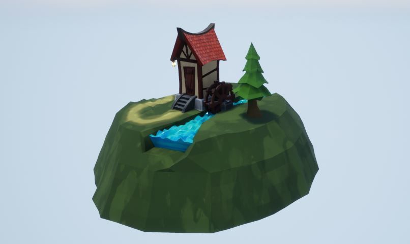 3D model Watermill VR / AR / low-poly | CGTrader