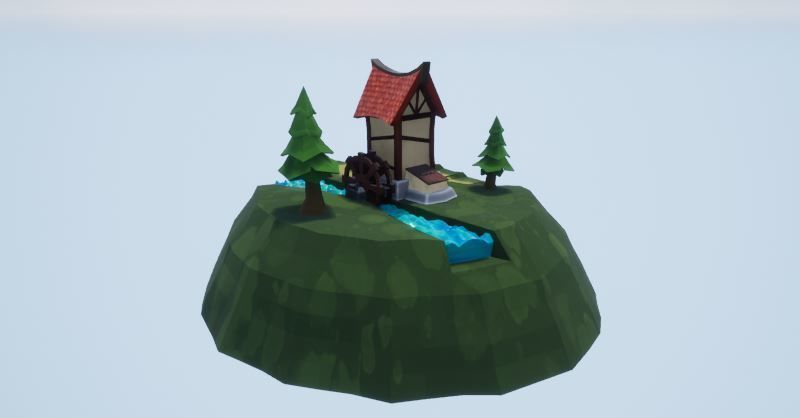 3D model Watermill VR / AR / low-poly | CGTrader