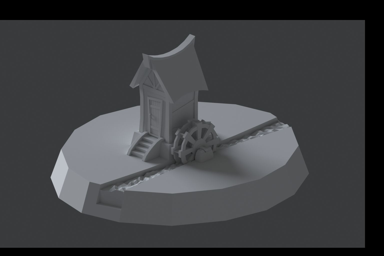 3D model Watermill VR / AR / low-poly | CGTrader
