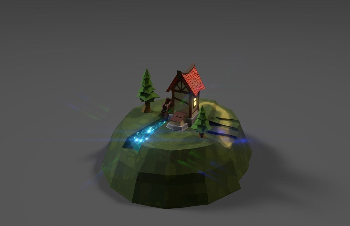 3D model Watermill VR / AR / low-poly | CGTrader