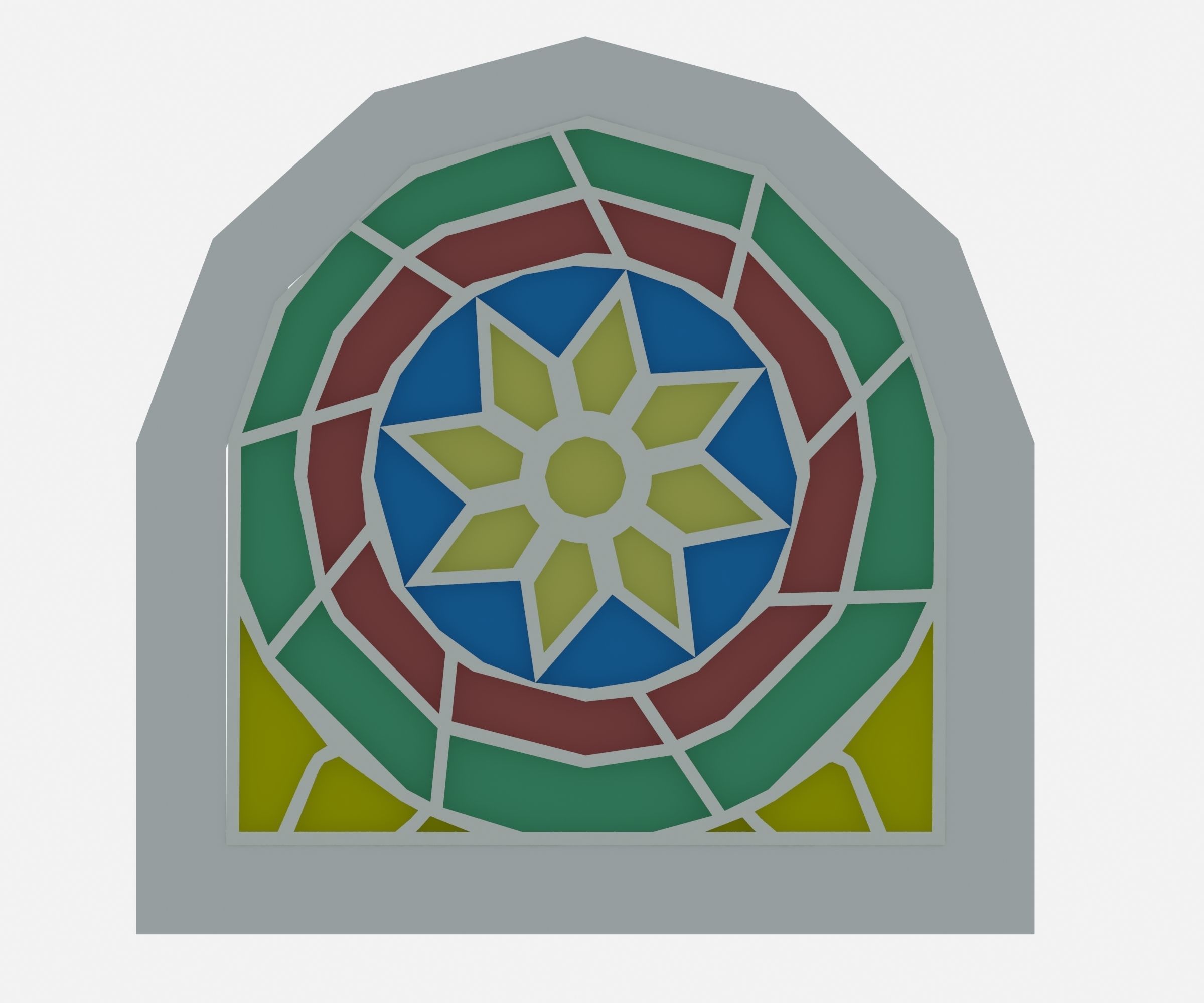 Traditional Yemeni Rose Window- Qamaria 3D model | CGTrader