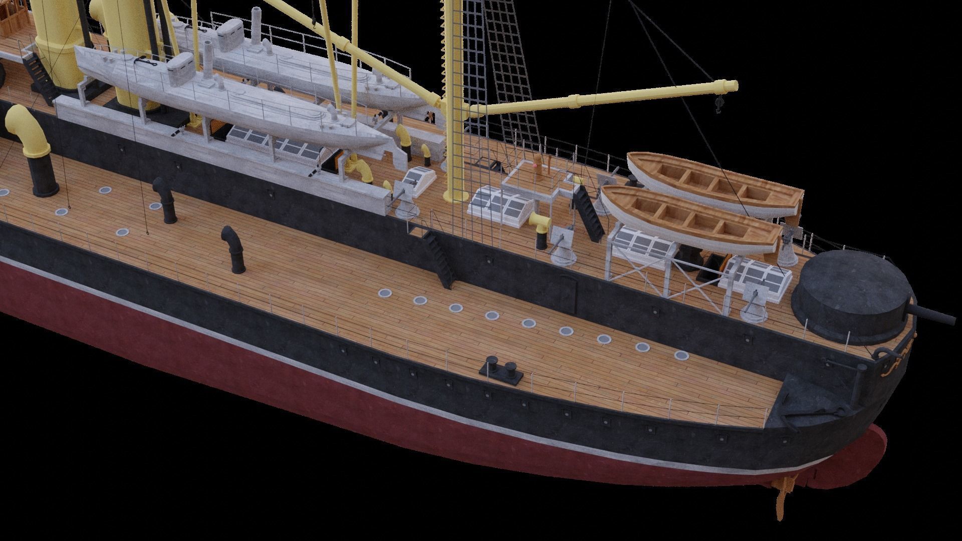Chinese ironclad Dingyuan 3D model | CGTrader