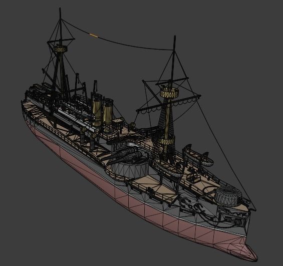 Chinese ironclad Dingyuan 3D model | CGTrader