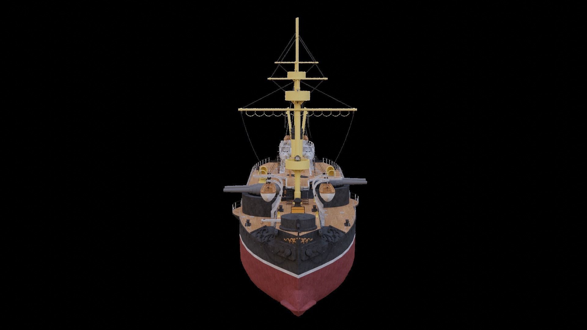 Chinese ironclad Dingyuan 3D model | CGTrader