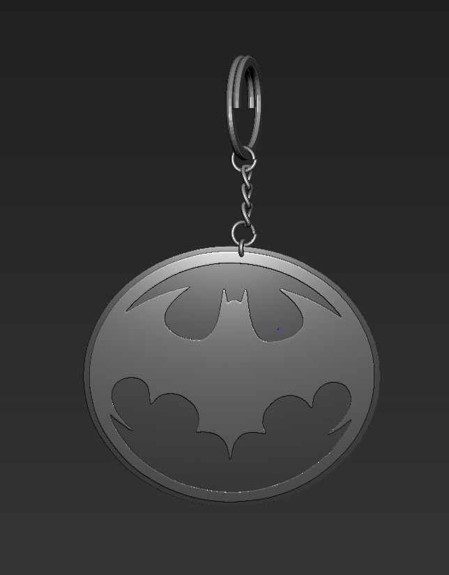 BATMAN SYMBOL KEYCHAIN free 3D model | CGTrader
