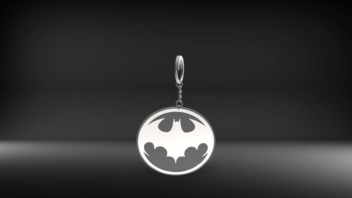 BATMAN SYMBOL KEYCHAIN free 3D model | CGTrader