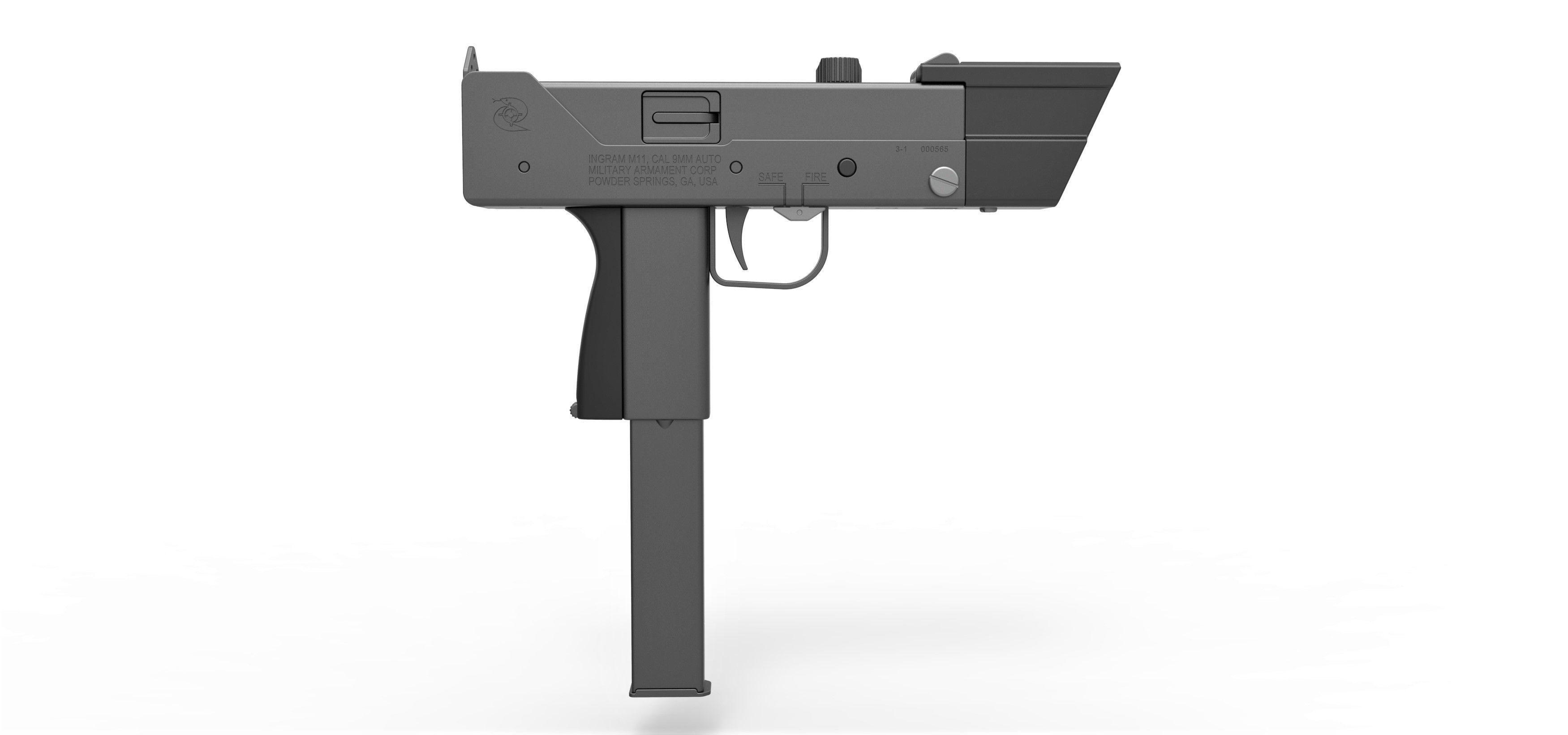 Modified MAC-11 from the movie Total recall 1990 3D model | CGTrader