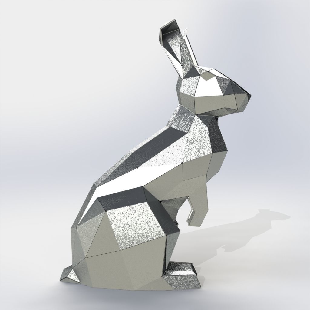 Rabbit Polygon model Sheet metal 3D model | CGTrader