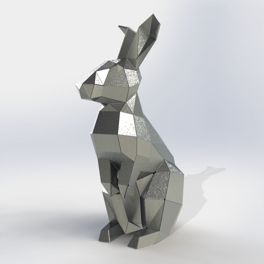 Rabbit Polygon model Sheet metal 3D model | CGTrader
