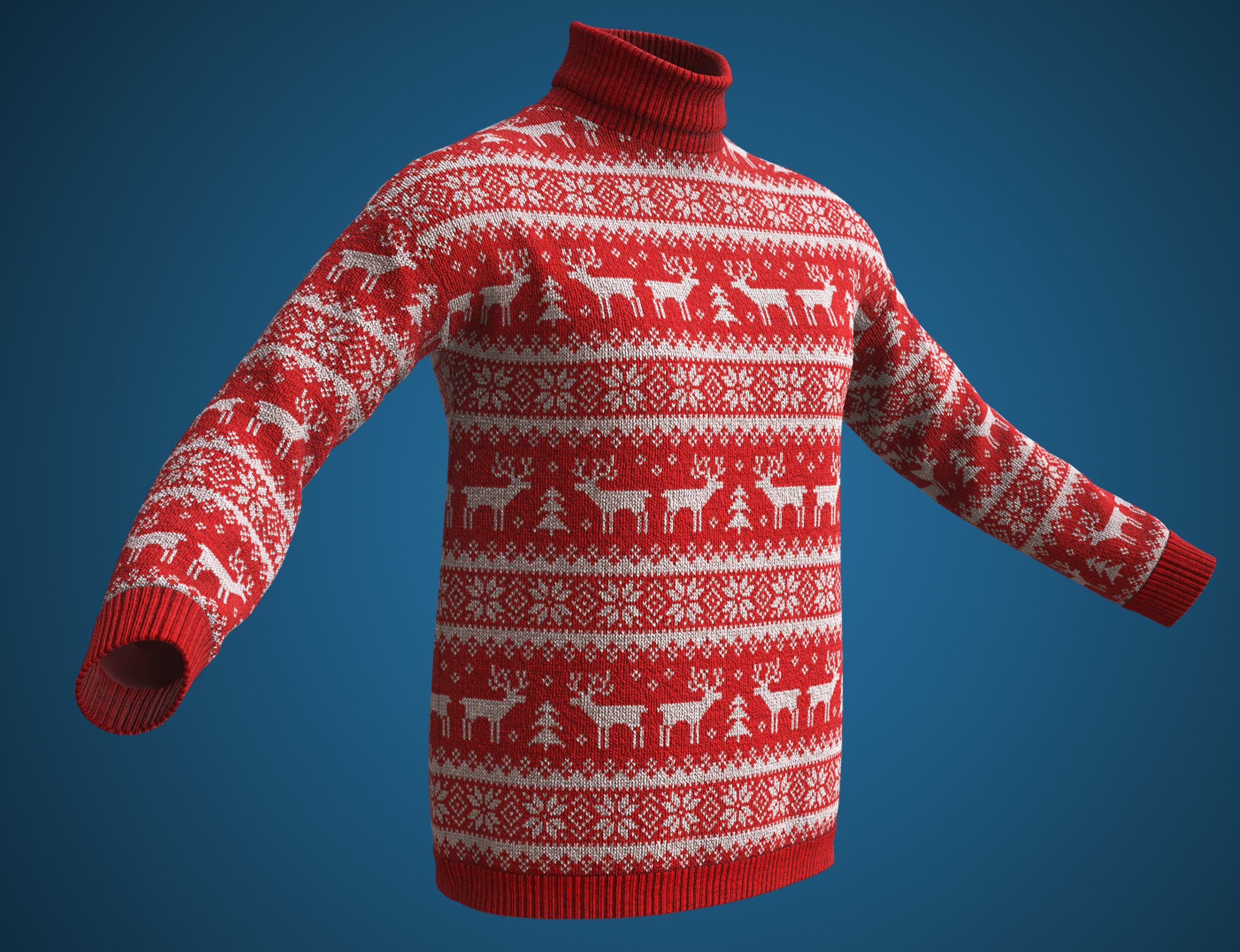3D model Christmas sweater VR / AR / low-poly | CGTrader