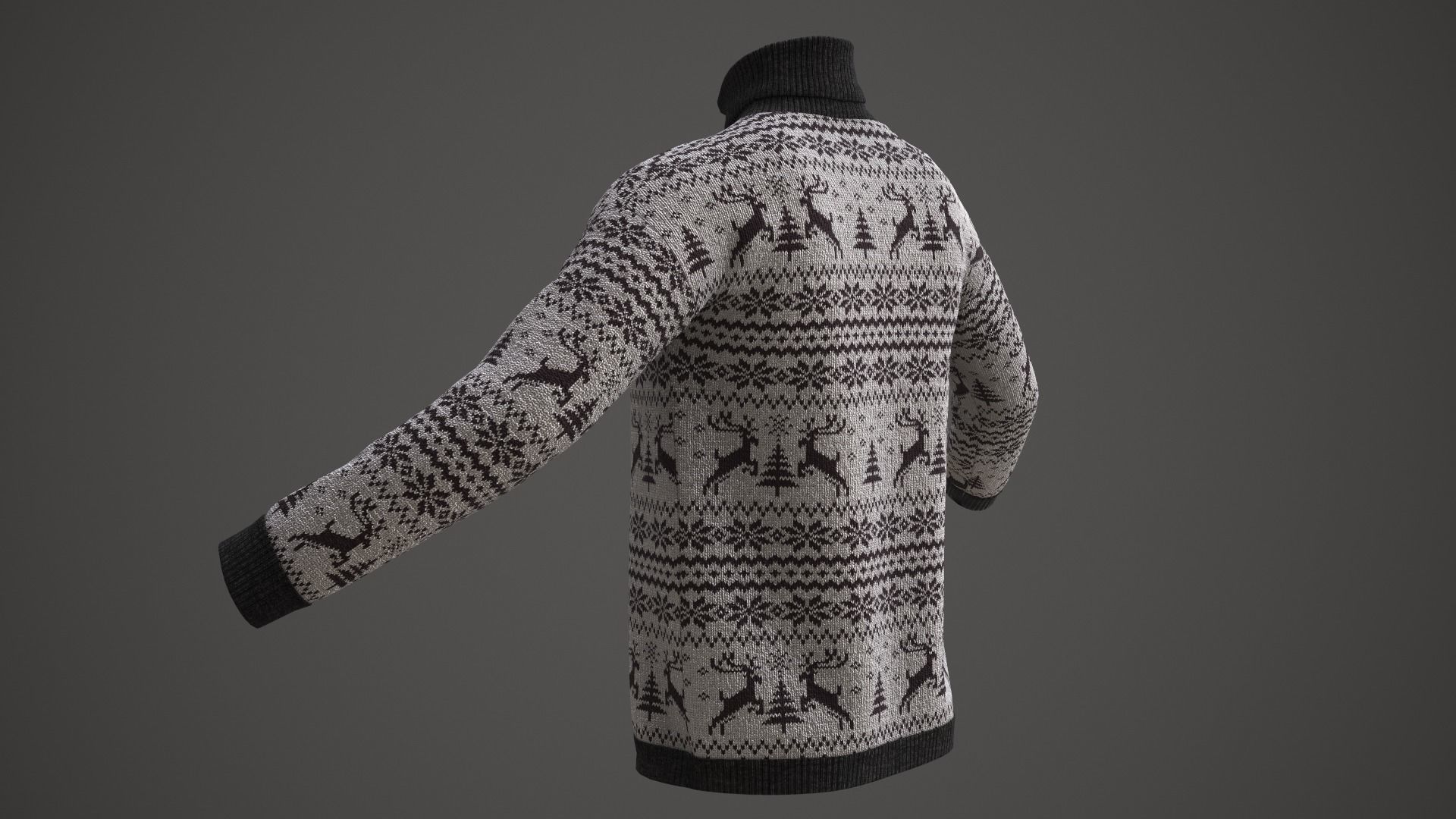 3D model Christmas sweater white VR / AR / low-poly | CGTrader