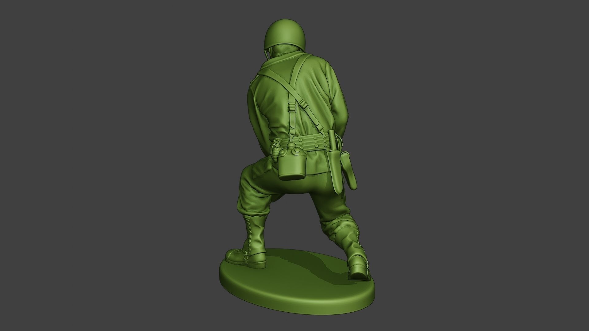 American soldier ww2 Digging A11 3D model 3D printable | CGTrader