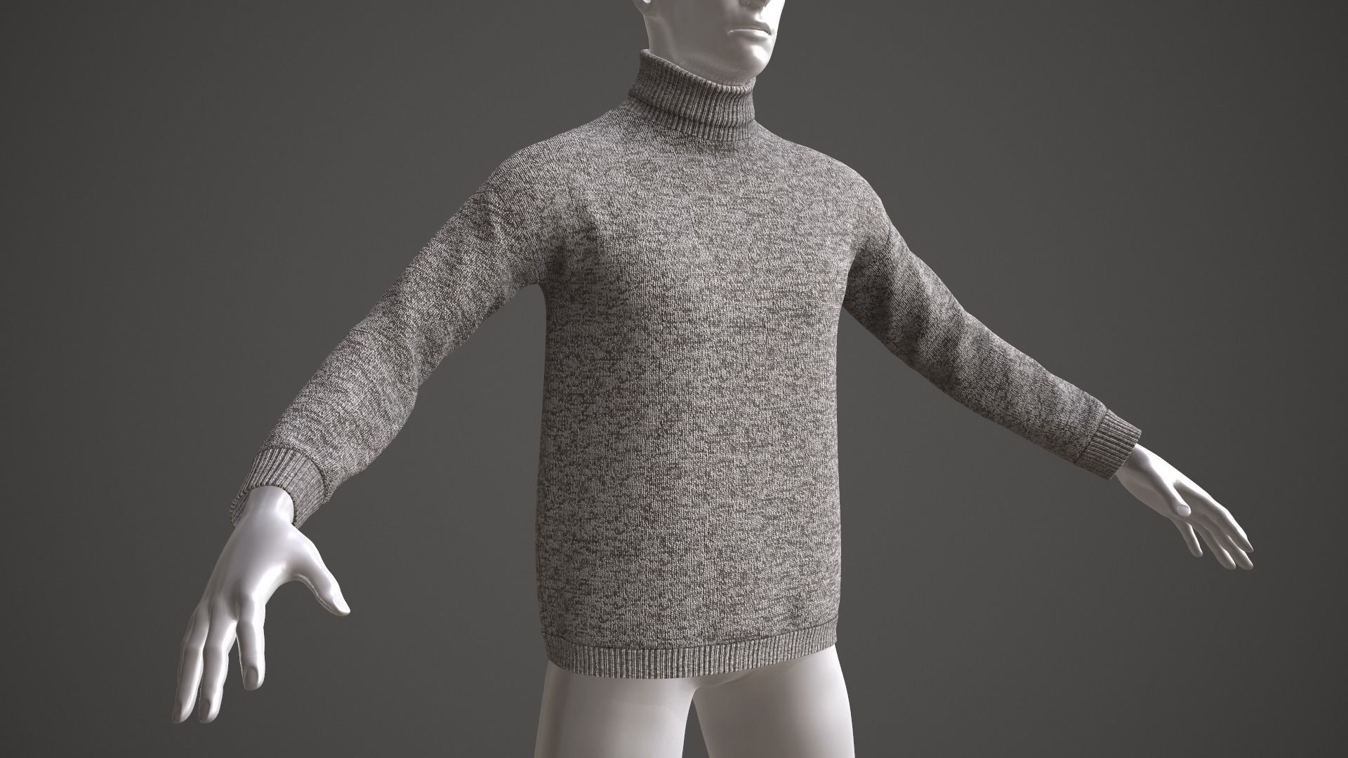 3D model Gray sweater VR / AR / low-poly | CGTrader