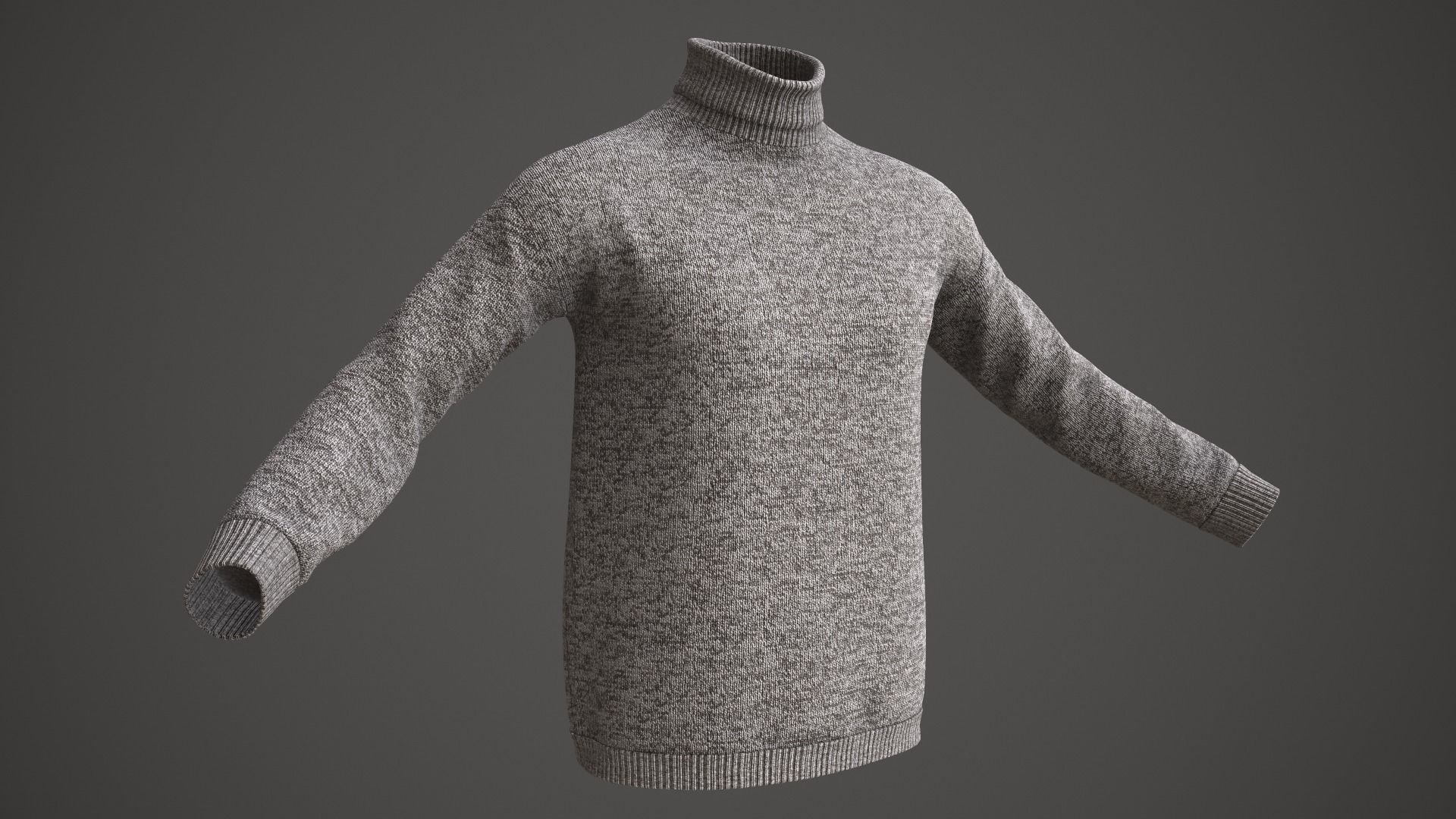 3D model Gray sweater VR / AR / low-poly | CGTrader