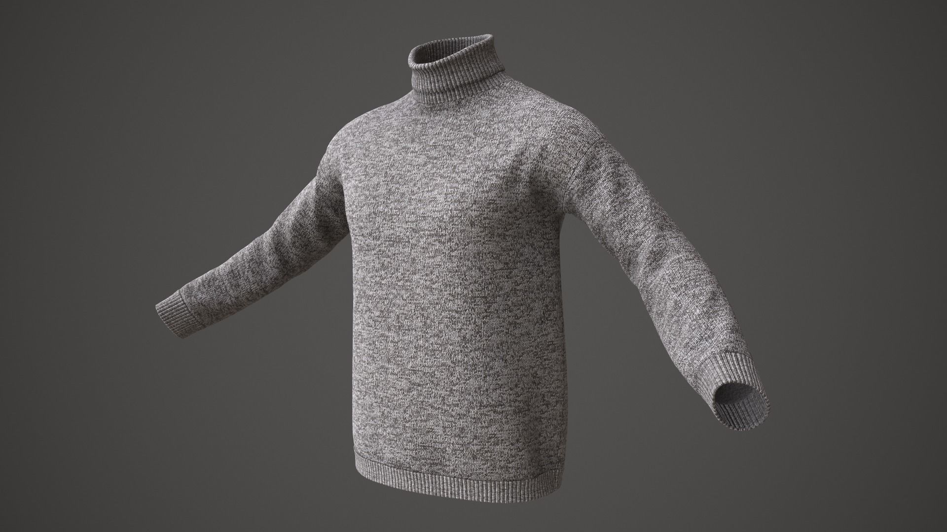 3D model Gray sweater VR / AR / low-poly | CGTrader