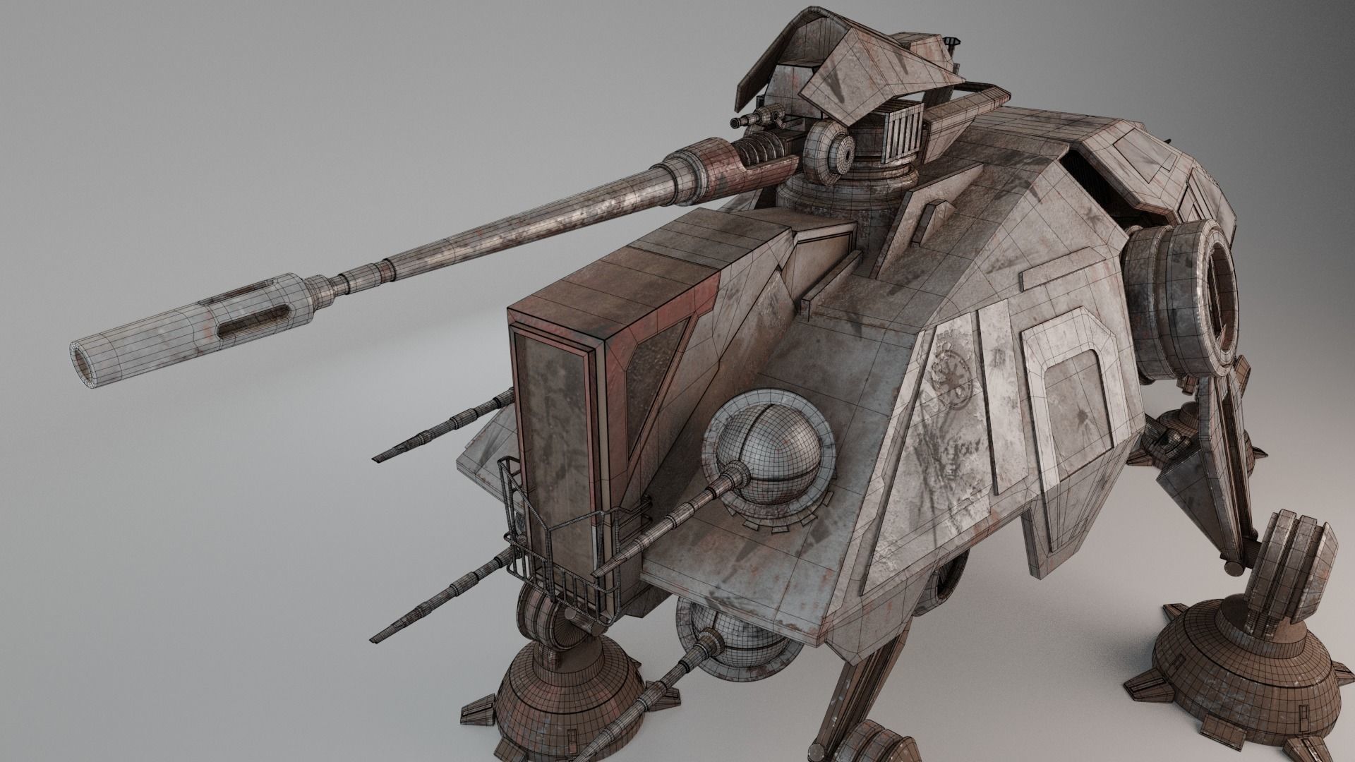 STAR WARS AT-TE Walker Rigged Model 3D model rigged | CGTrader