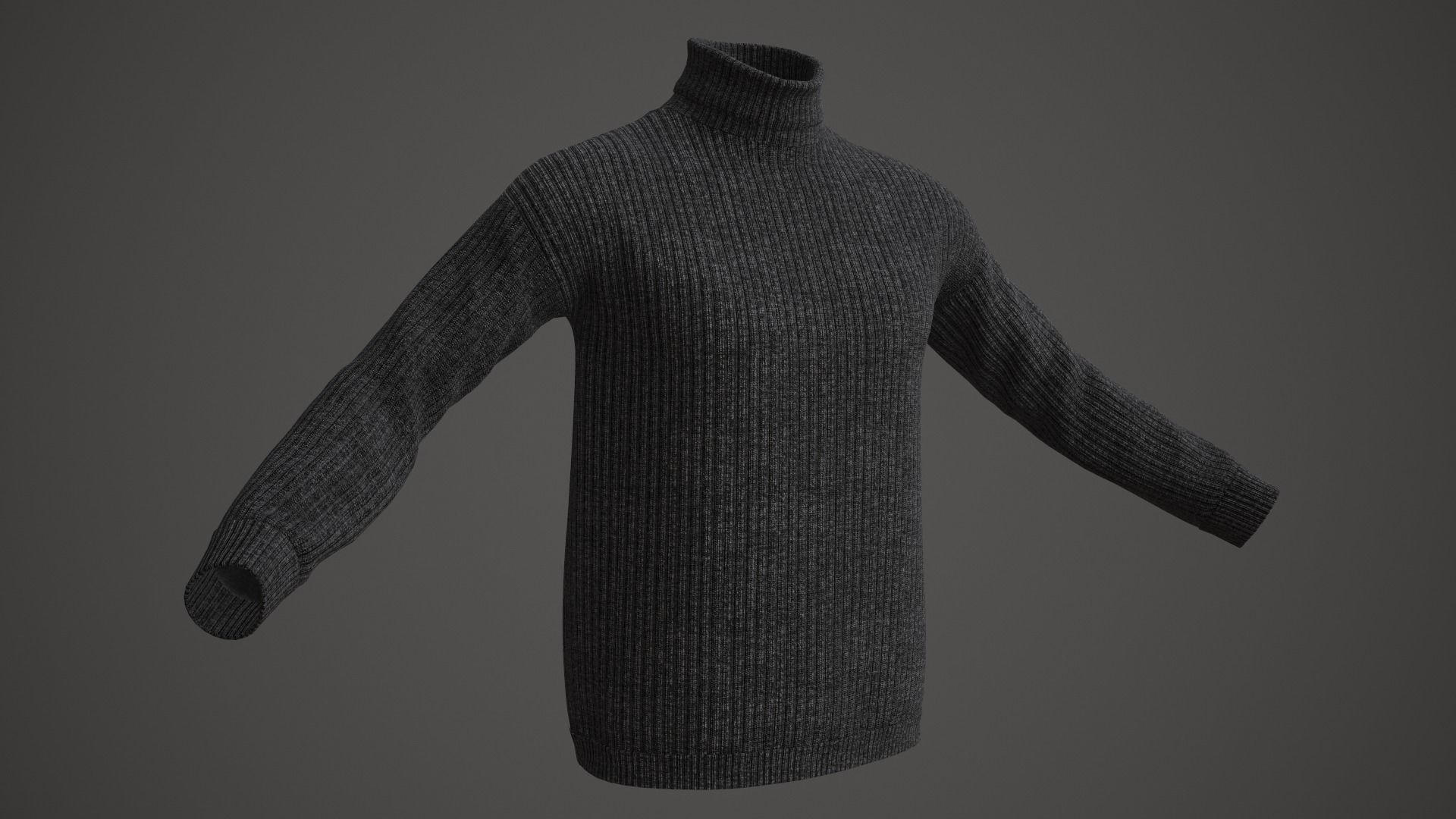 3D model Black sweater VR / AR / low-poly | CGTrader