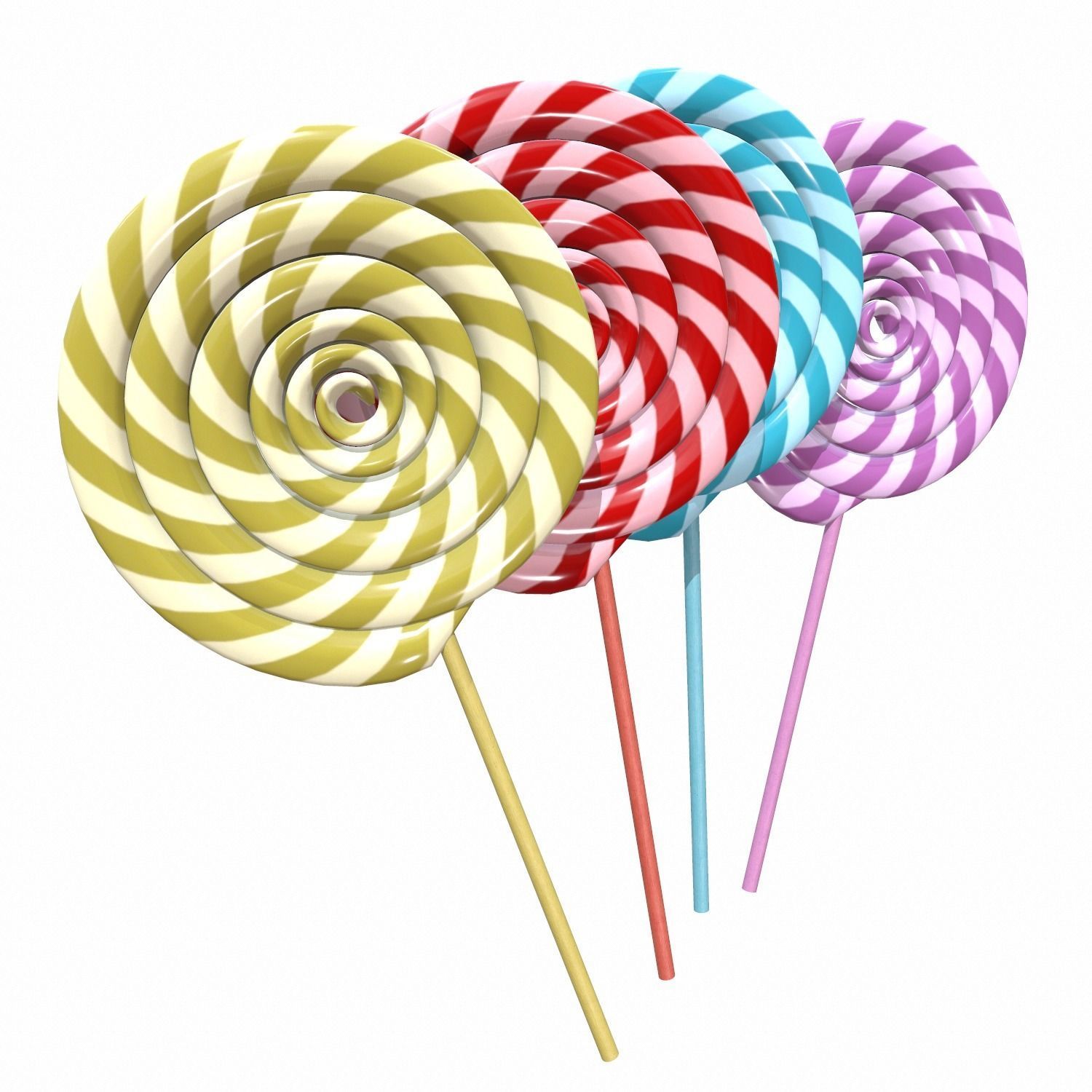 3D model Christmas swirl lollipop VR / AR / low-poly | CGTrader
