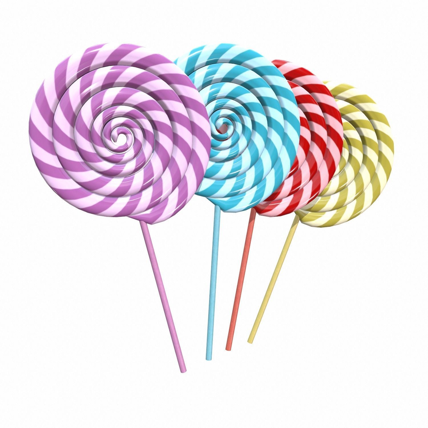 3D model Christmas swirl lollipop VR / AR / low-poly | CGTrader