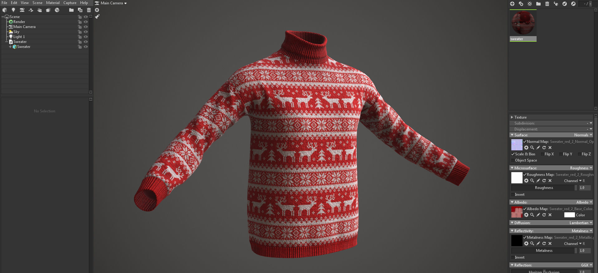 3D Model Collection Christmas sweaters VR / AR / low-poly | CGTrader