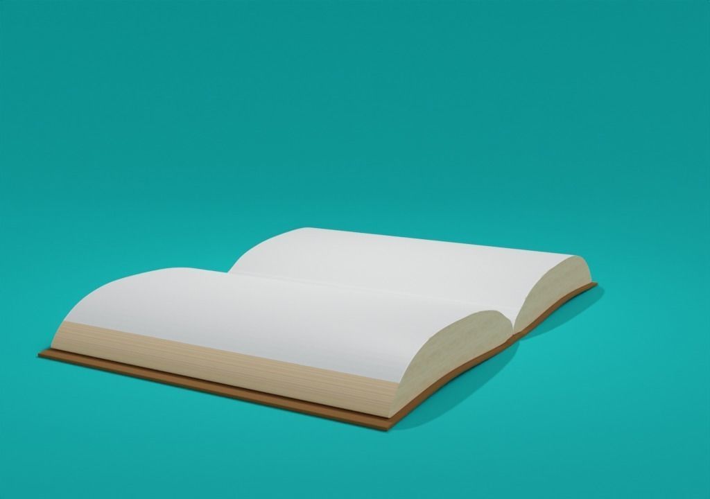 Book with empty pages 3D model | CGTrader