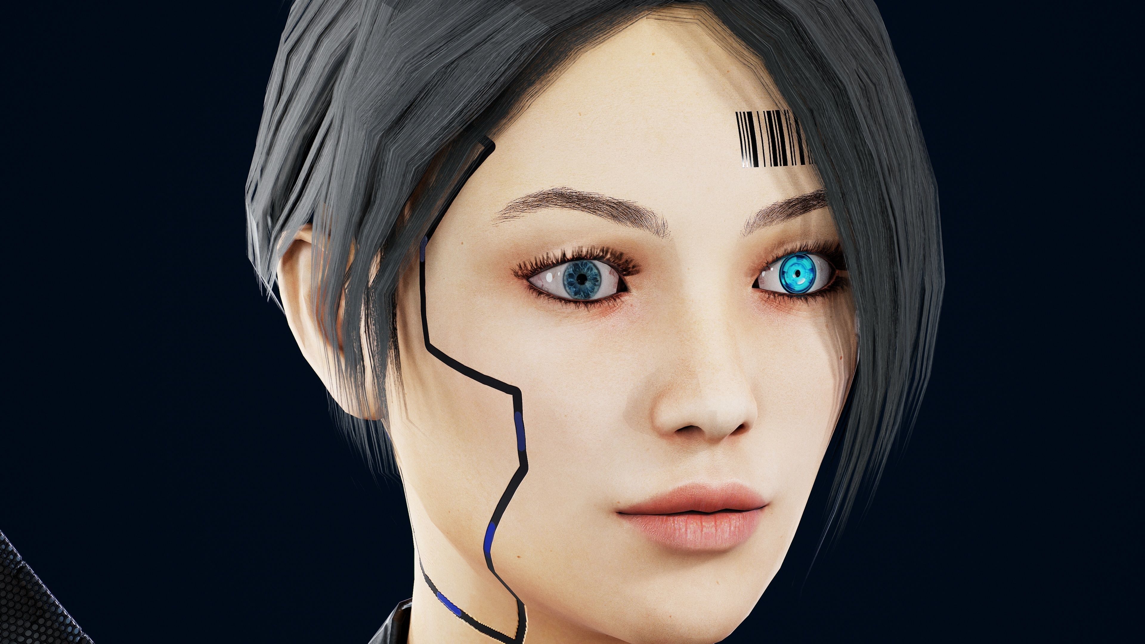 3D model Cyber Girl Low-poly 3D model VR / AR / low-poly rigged | CGTrader