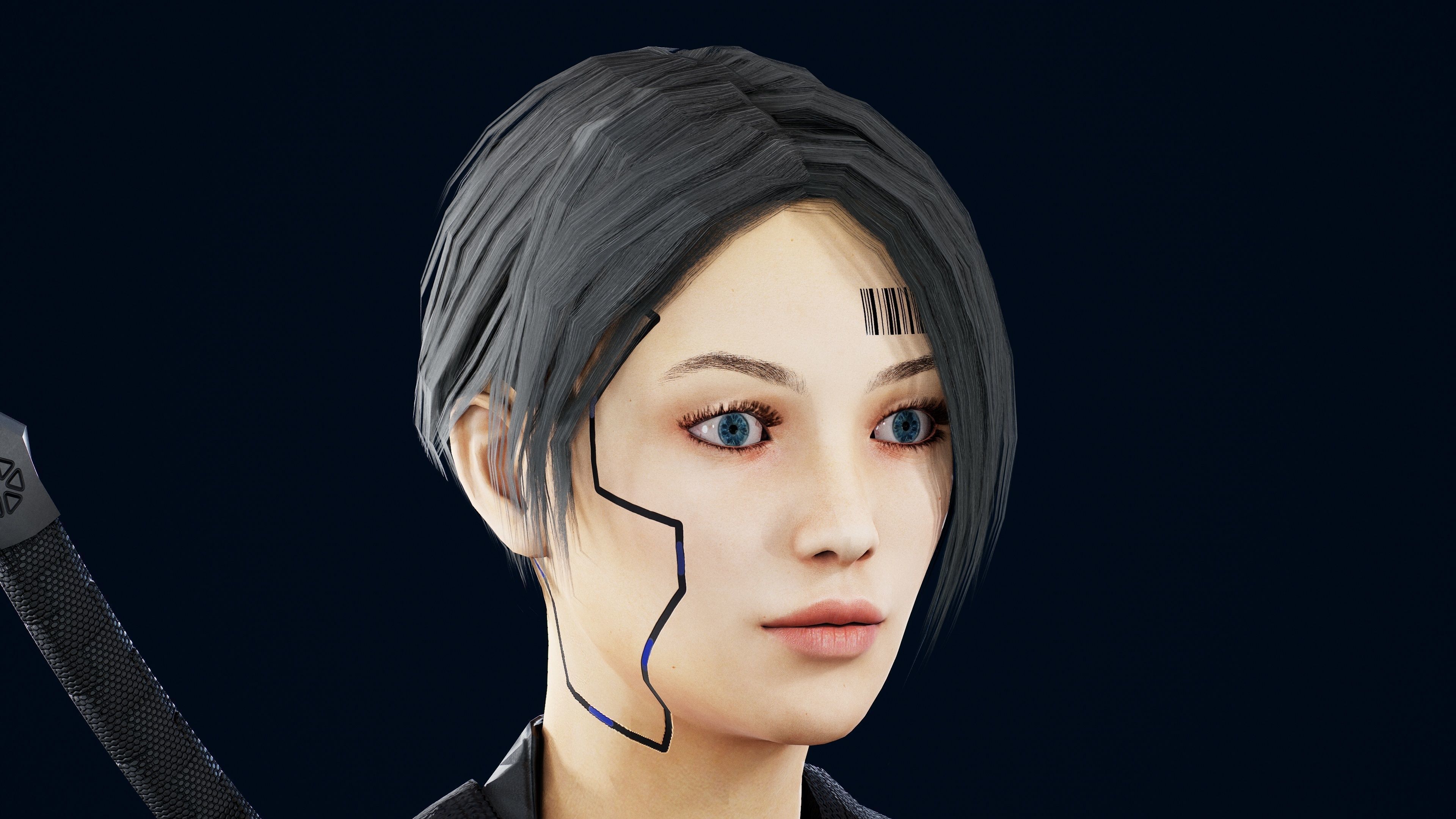 3D model Cyber Girl Low-poly 3D model VR / AR / low-poly rigged | CGTrader