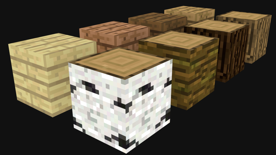 Blender Minecraft Wooden Planks and Logs Cycles Only free 3D model ...
