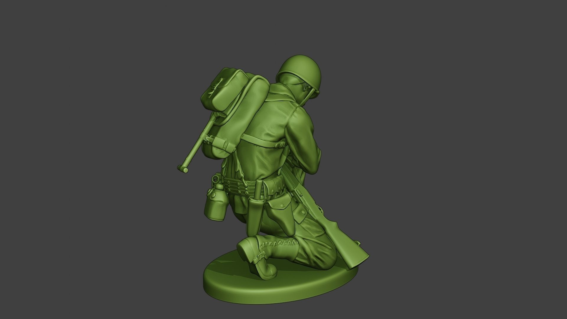 American soldier ww2 Praying crouched A11 3D model 3D printable | CGTrader