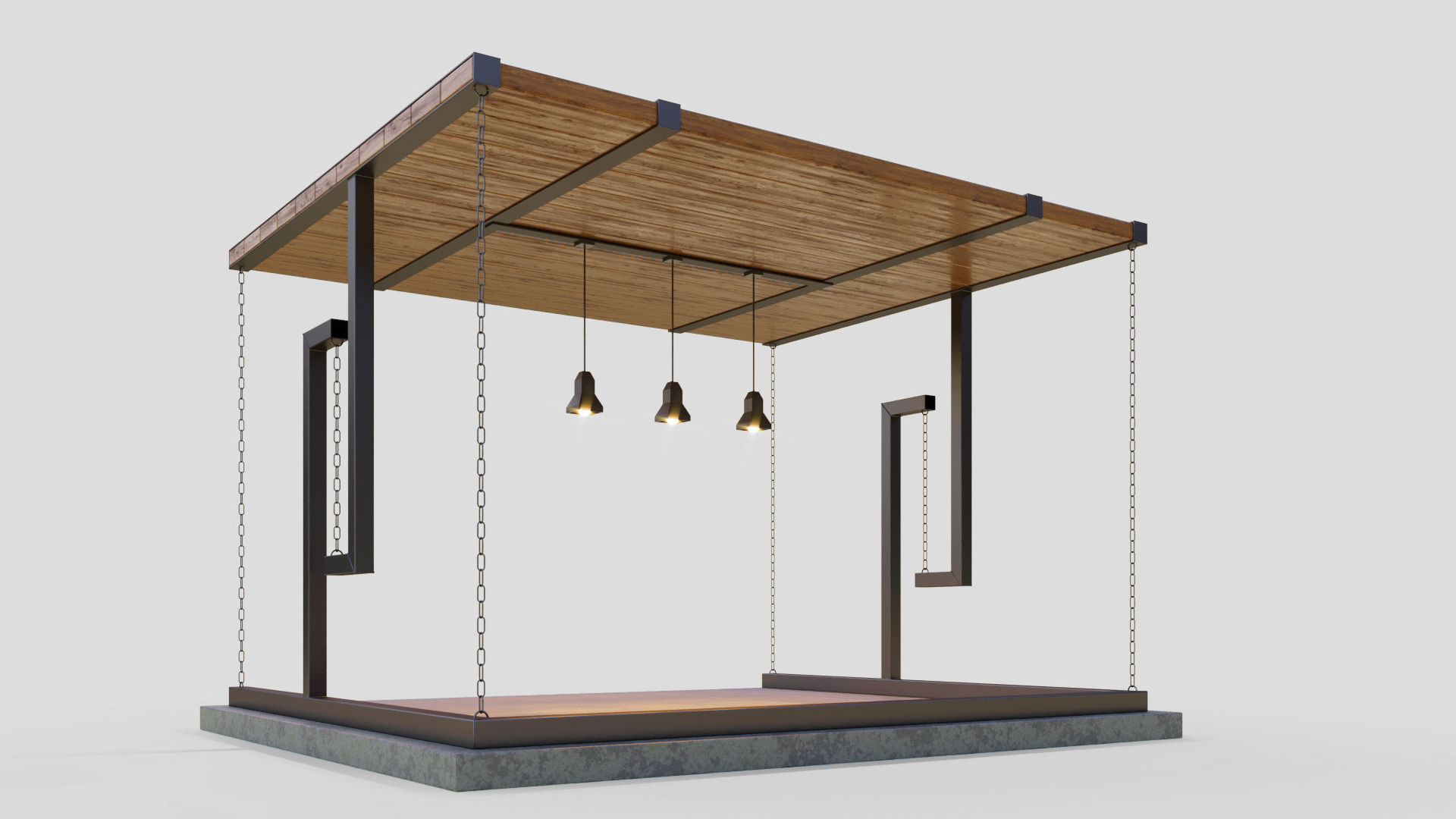 Floating gazebo 3D model | CGTrader