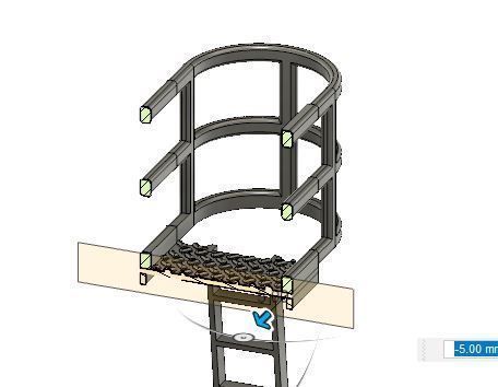 Railway alternative handrails and ladder for train tech signals 3D ...