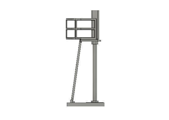 Railway alternative handrails and ladder for train tech signals 3D ...