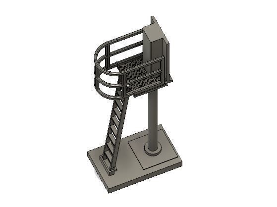 Railway alternative handrails and ladder for train tech signals 3D ...