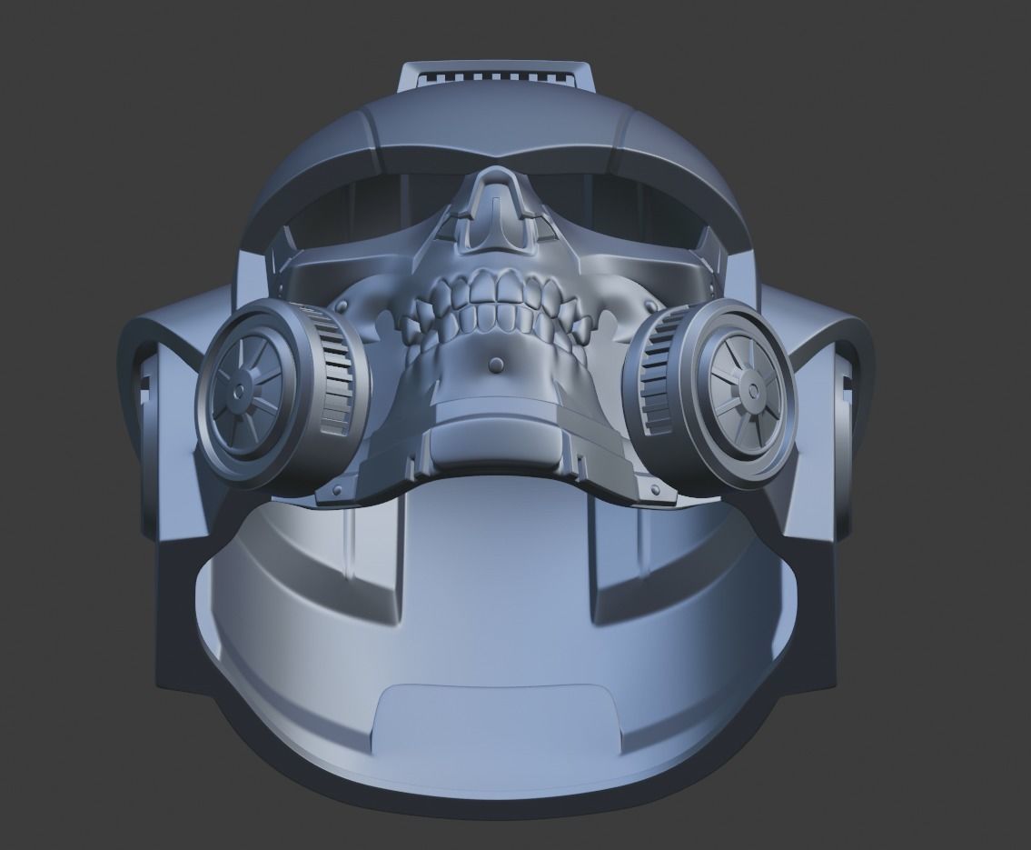Custom Space Marine Helmet for cosplay 3D model 3D printable | CGTrader