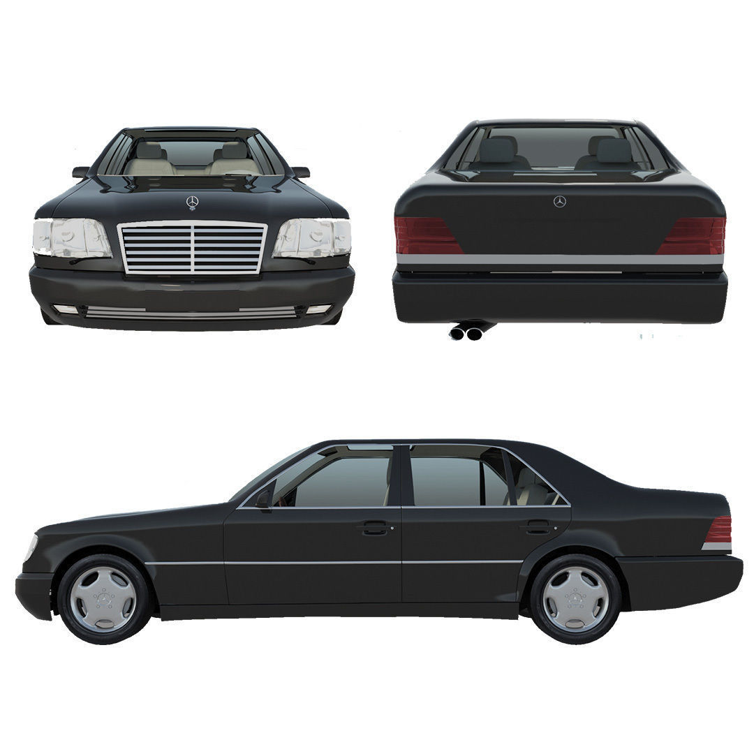 Mercedes s class w140 3D model | CGTrader
