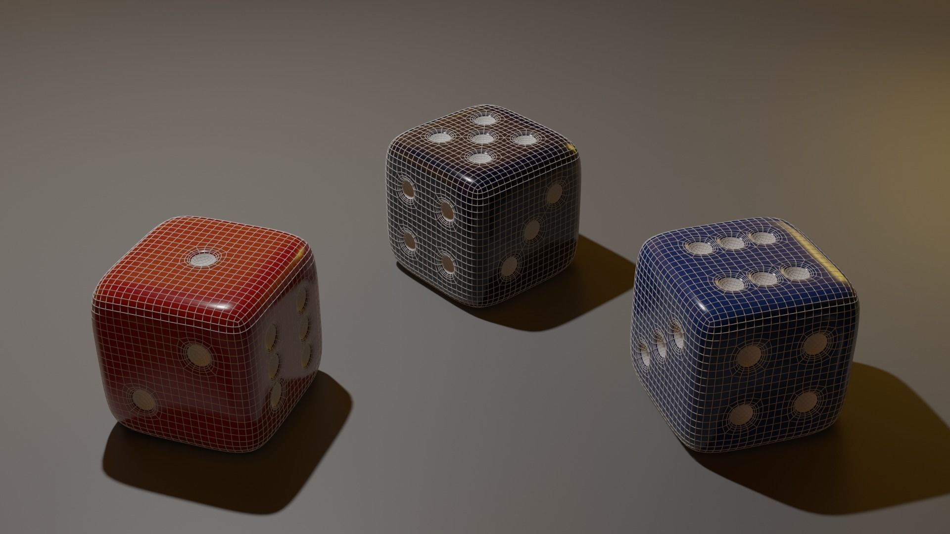 Three Dice Cubes free 3D model | CGTrader