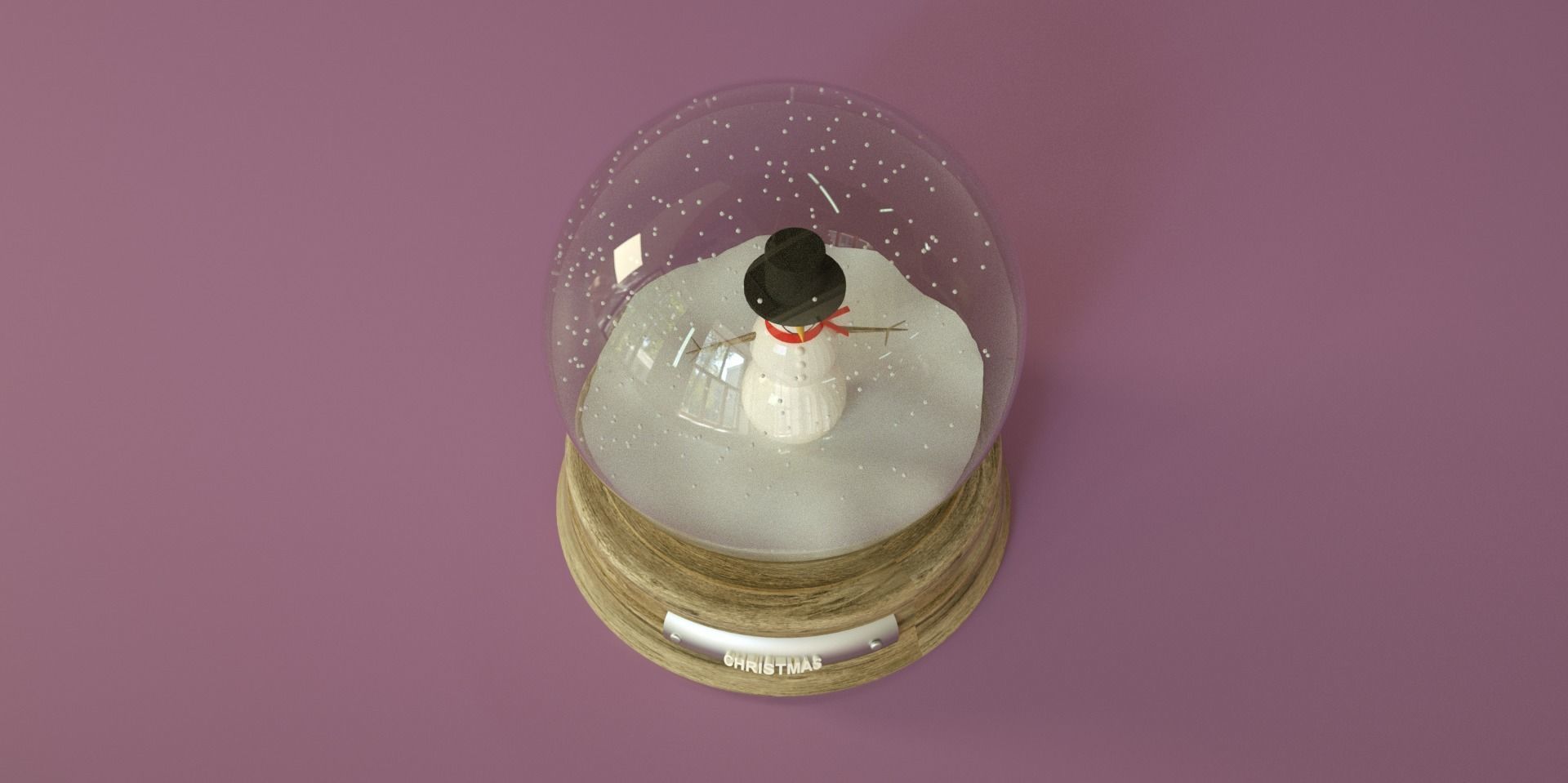 Snow Globe Christmas Realistic 3D Model Animated 3D model animated ...