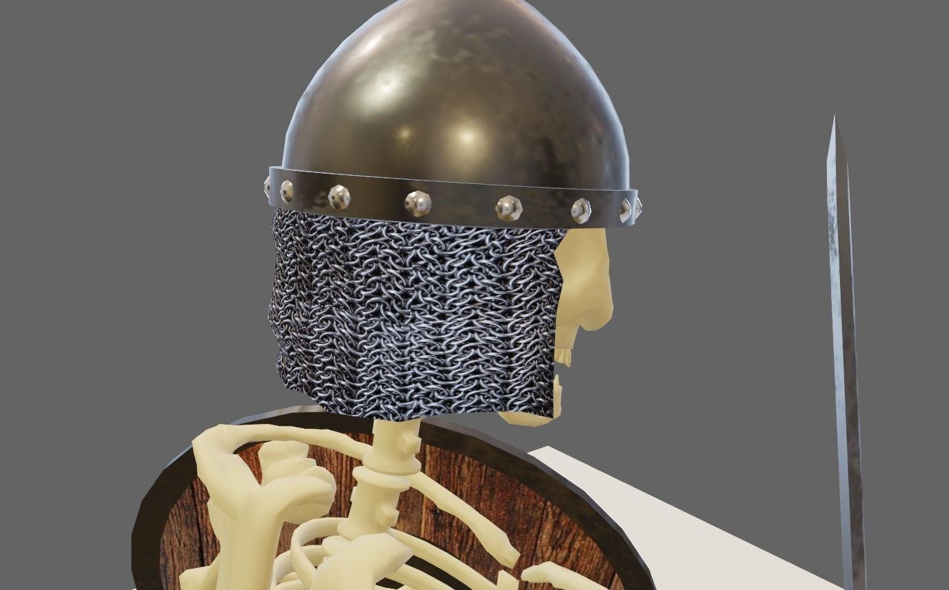 Skeleton Warrior Medieval Animated 3D model animated rigged | CGTrader