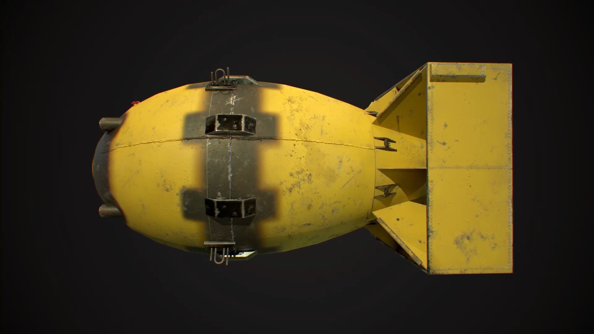 3D model Mark III Atomic Bomb aka Fatman - Game ready low-poly 3d model VR / AR / low-poly ...