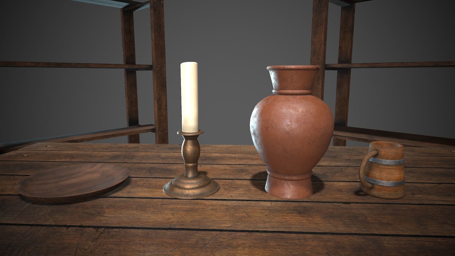 3D model Medieval Tavern Set VR / AR / low-poly | CGTrader