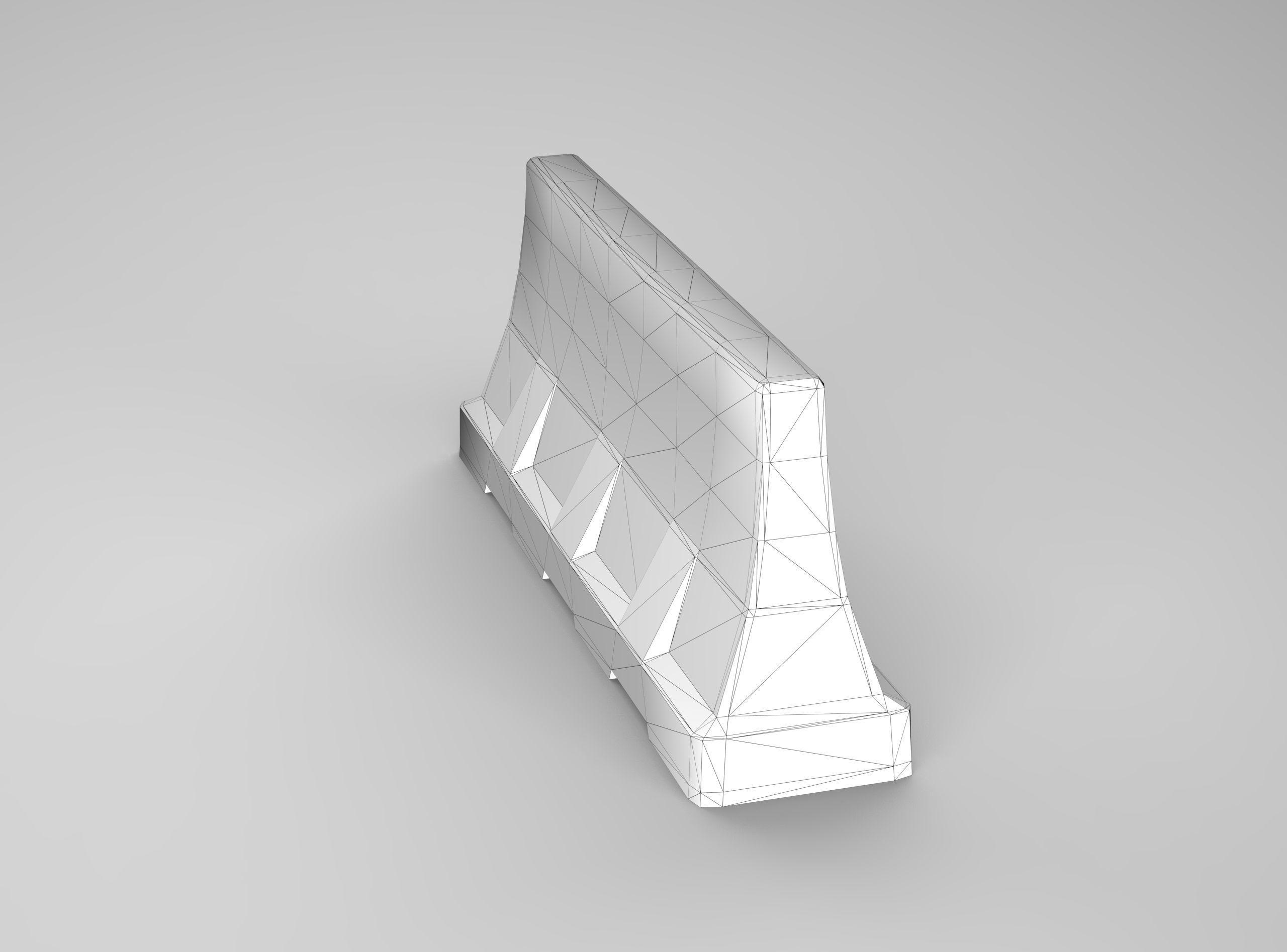 3D model Set of three old road barriers VR / AR / low-poly | CGTrader