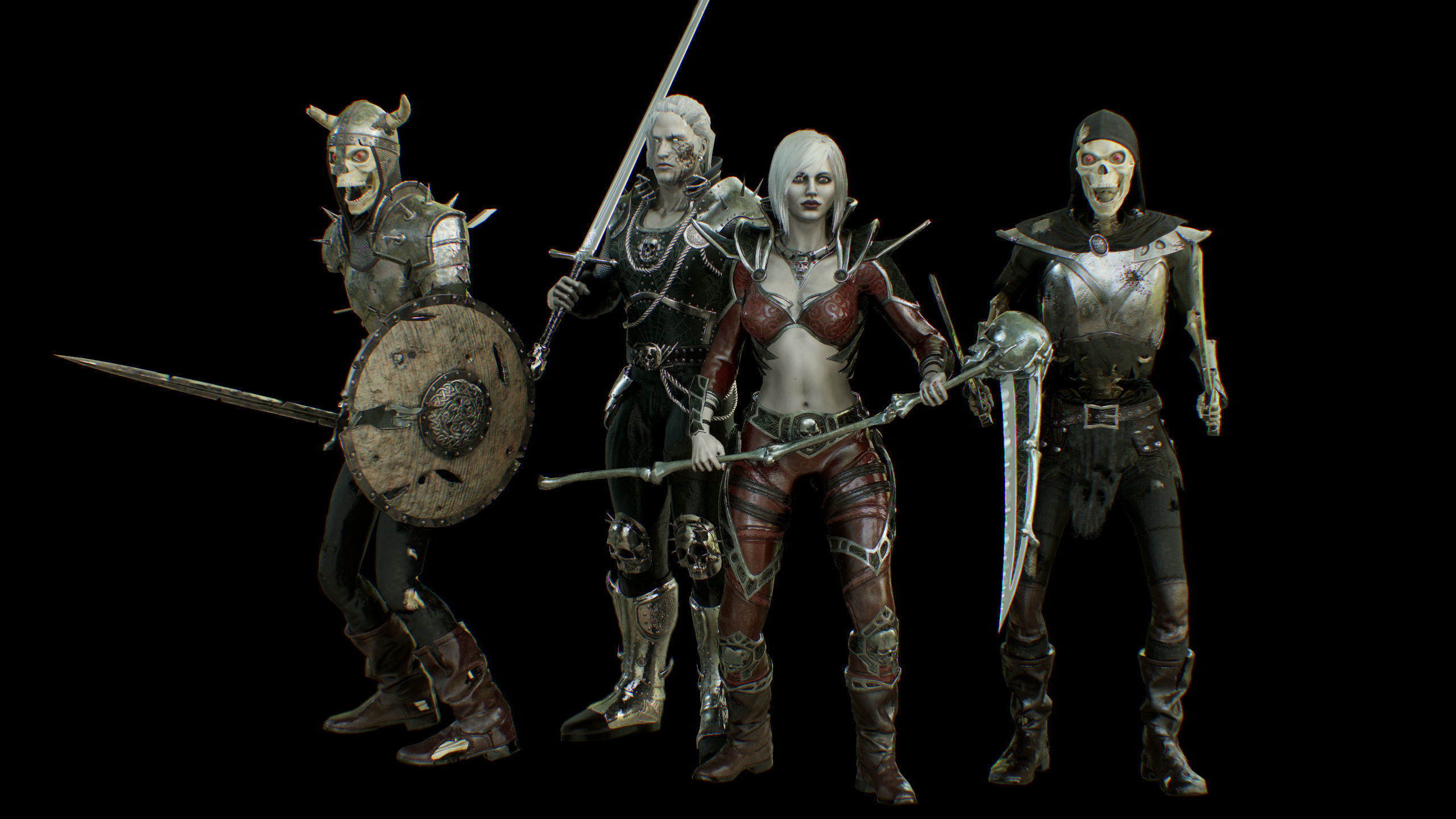 3D model pack of necromancer VR / AR / low-poly rigged | CGTrader