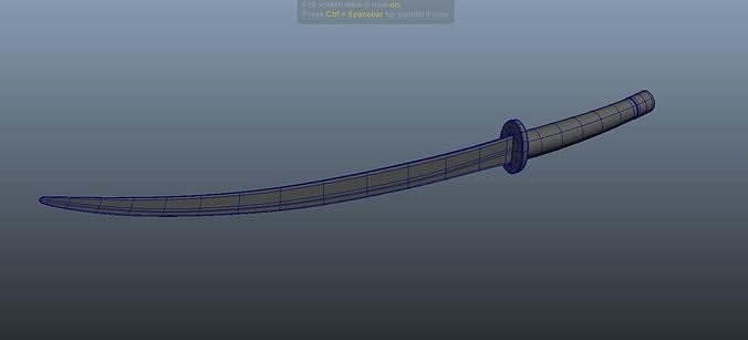 Sword samurai free 3D model | CGTrader