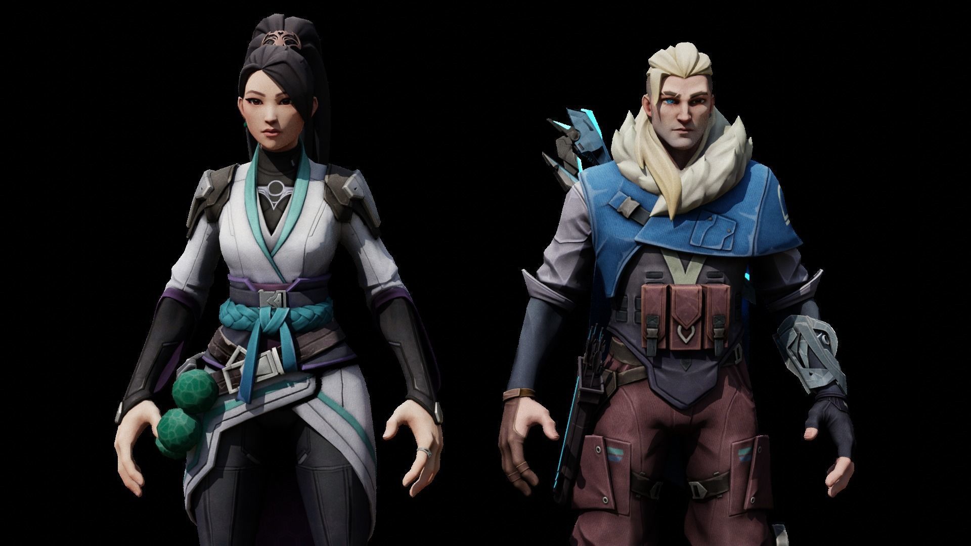 3D model Free Sova and Sage - character from Valorant VR / AR / low ...