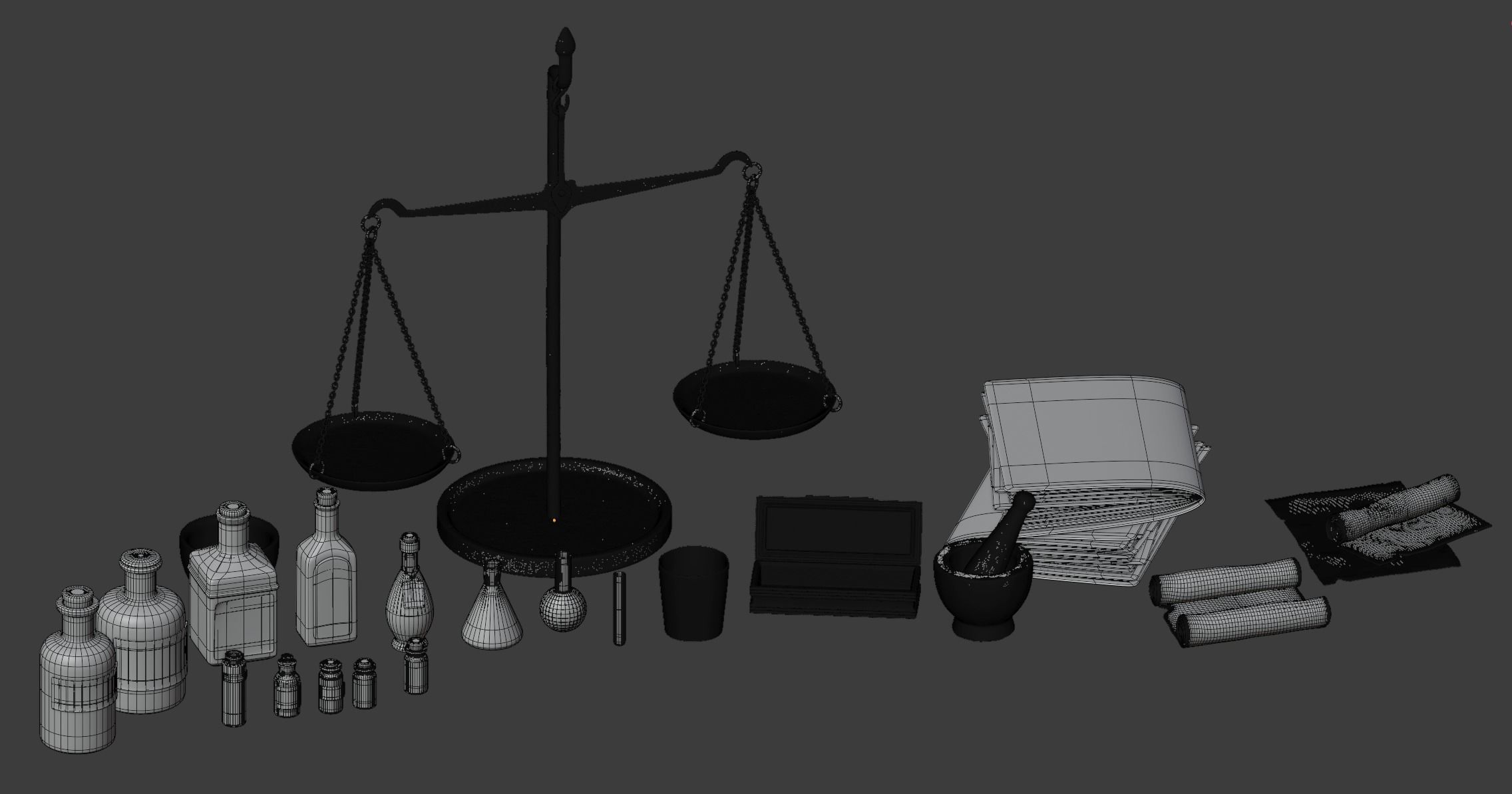 Alchemy props 3D model | CGTrader