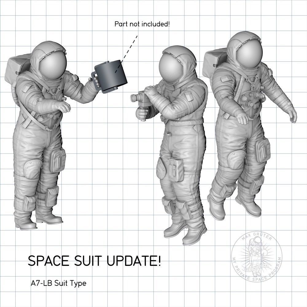 Apollo Astronauts Orbital EVA 3D model 3D printable | CGTrader