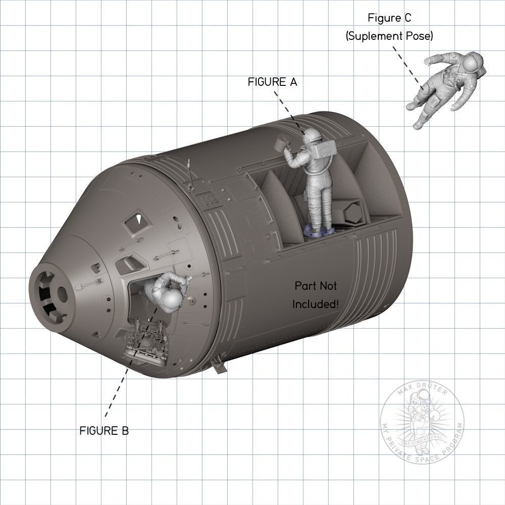 Apollo Astronauts Orbital EVA 3D model 3D printable | CGTrader