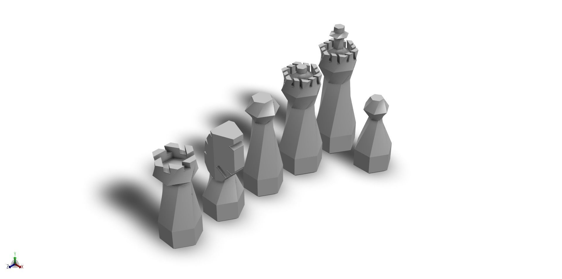Hexagon Shaped Chess Set and Chess Board 3D model 3D printable | CGTrader
