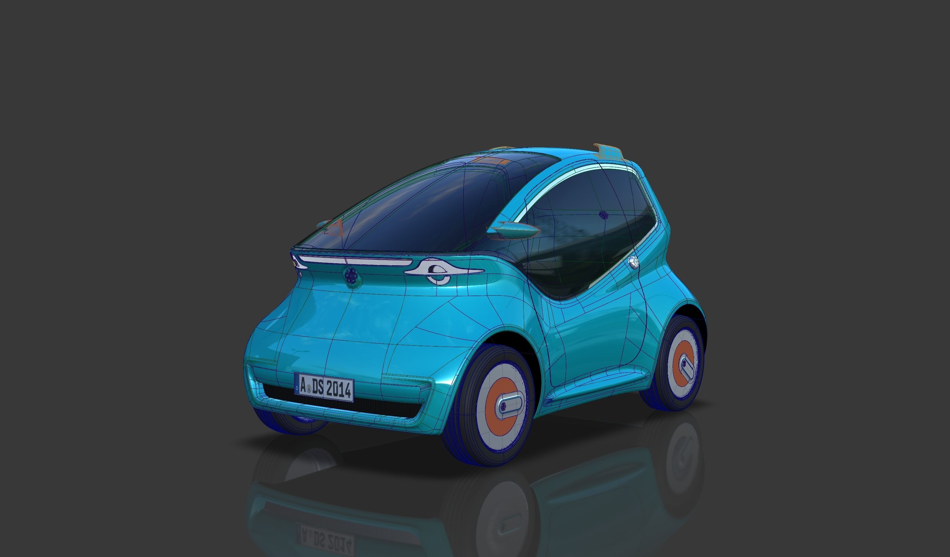 Urban Micro Mobility Small City Car EV Electric 3D model 3D model ...