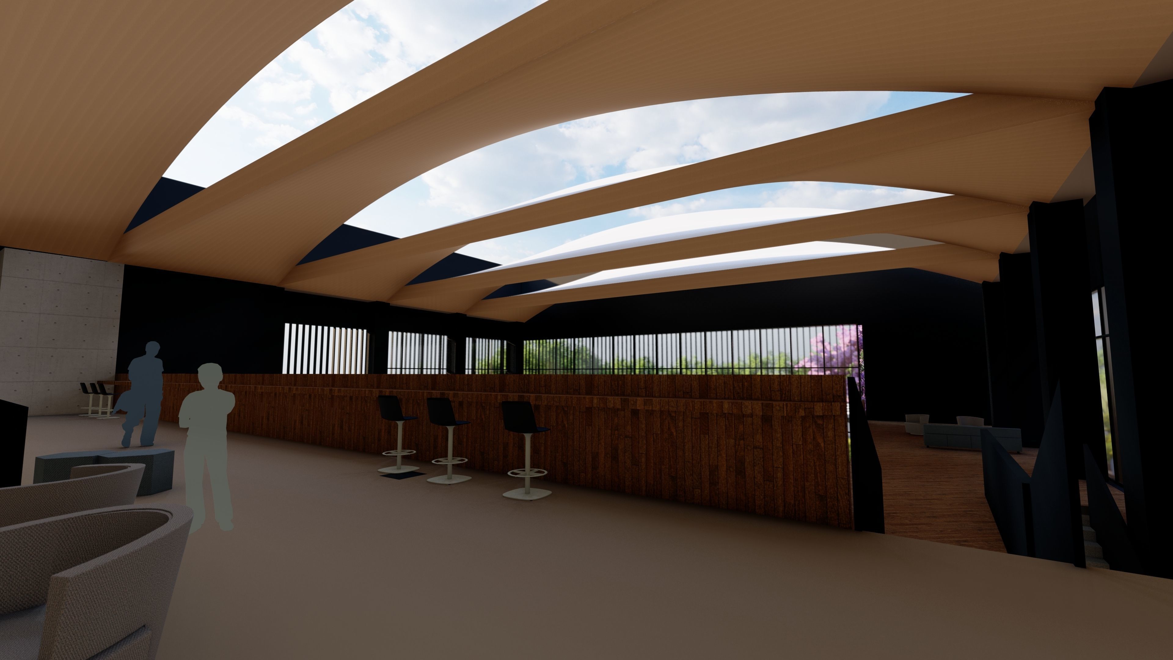 Social Center and Sports Center 3D model | CGTrader